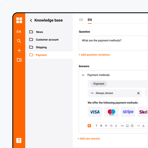 Knowledge database: All service channels - one knowledge database
