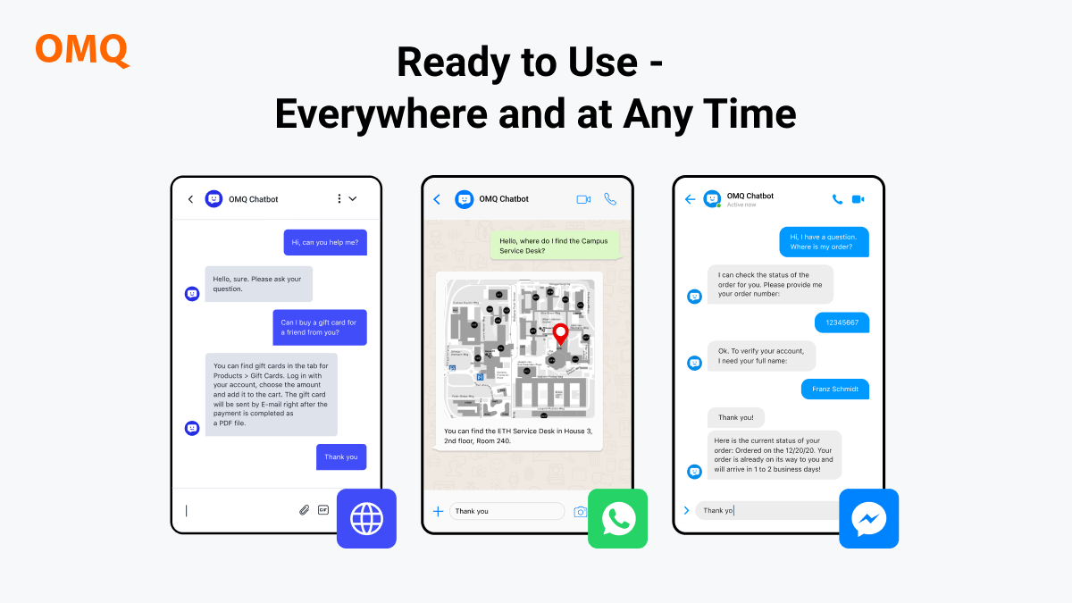 Customer Service via live chat or messengers provides 24/7 service and ...
